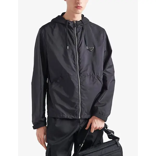 Prada Re-nylon Drawstring Hood Shell Jacket