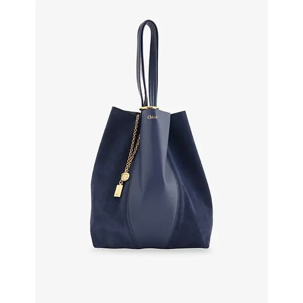 Chloé Leather Tote Bag With Branded Charm Hardware