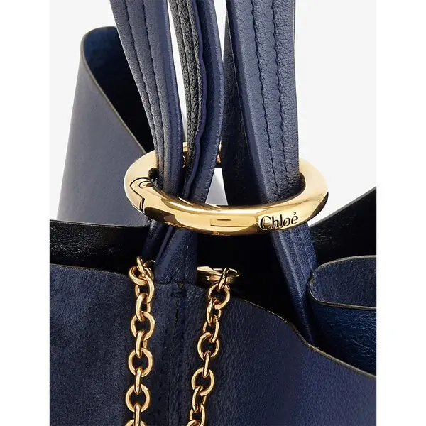 Chloé Leather Tote Bag With Branded Charm Hardware