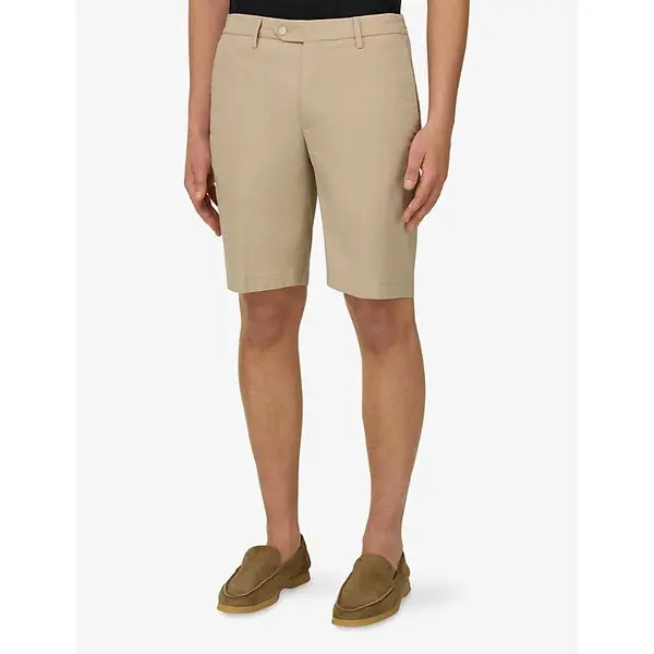 Boggi Milano Straight-leg Regular-fit Stretch-cotton Bermuda Shorts