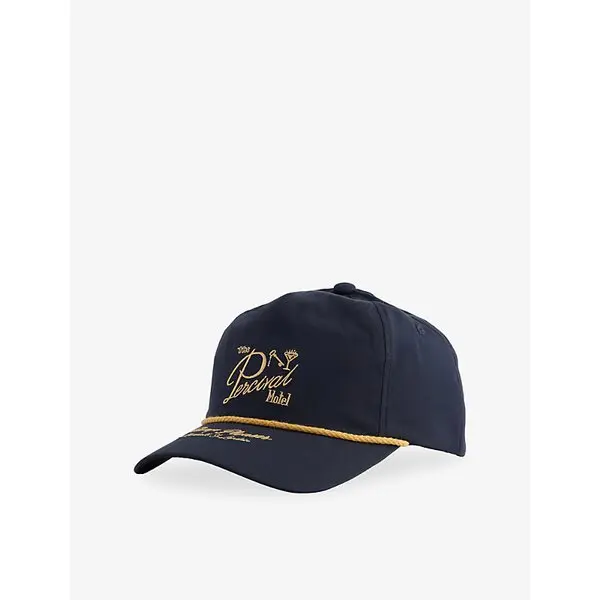 PERCIVAL Kingsley Embroidered Cotton-blend Trucker Cap - Navy