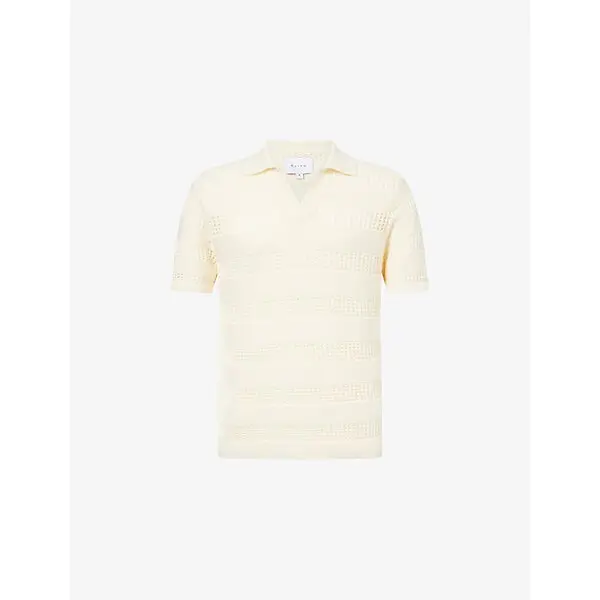 RAITH Frattina Crochet Cotton-knit Polo Top - Ecru