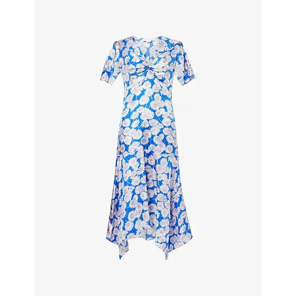 Stella McCartney Silk Daisy Print Midi Dress