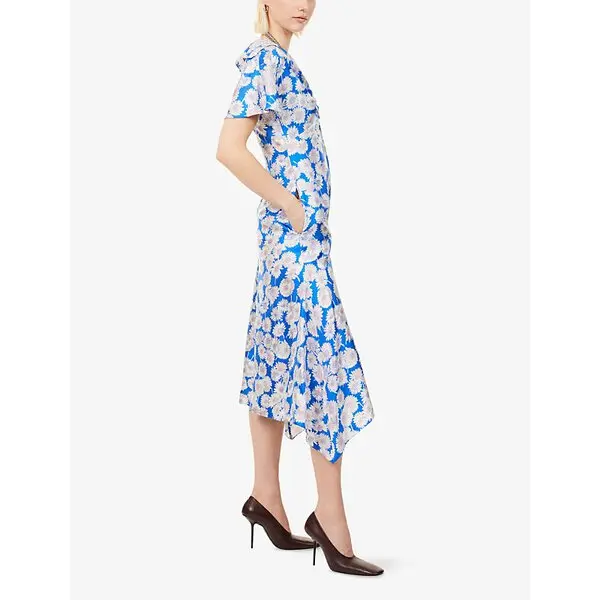 Stella McCartney Silk Daisy Print Midi Dress