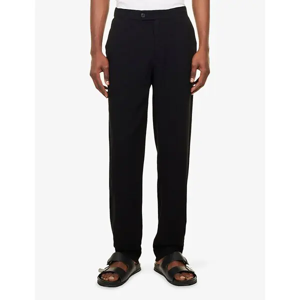 RAITH Linen Relaxed Fit Trousers - Black