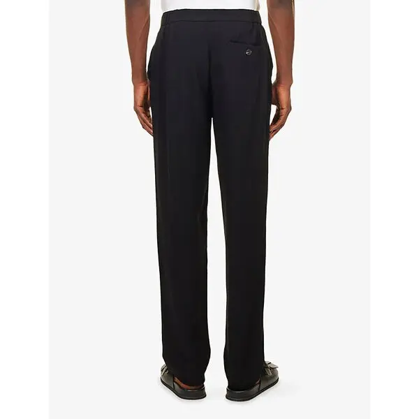 RAITH Linen Relaxed Fit Trousers - Black