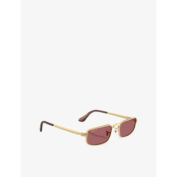 Ray-ban Rectangle Frame Metal Sunglasses