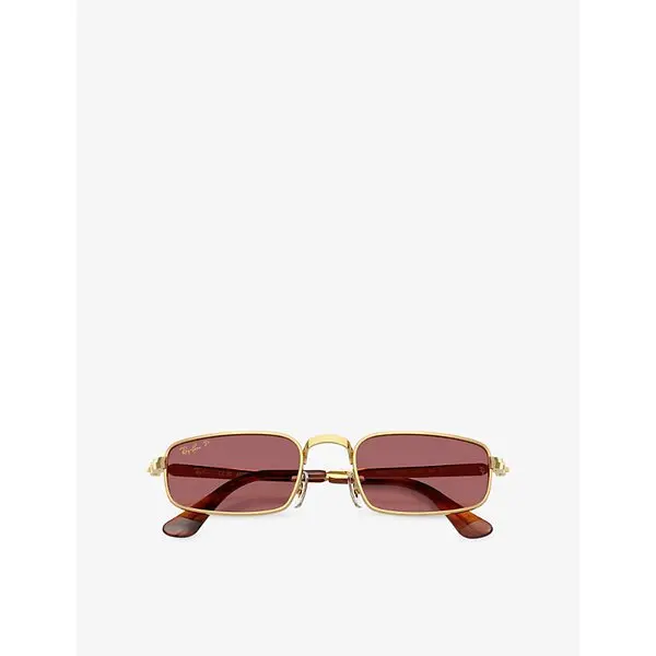 Ray-ban Rectangle Frame Metal Sunglasses