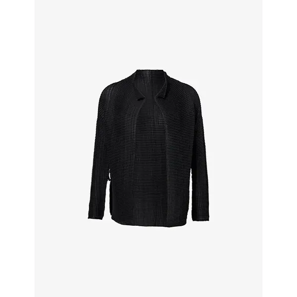 Issey Miyake Wooly Pleats Knit Cardigan