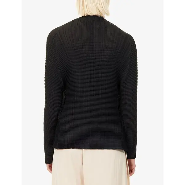 Issey Miyake Wooly Pleats Knit Cardigan