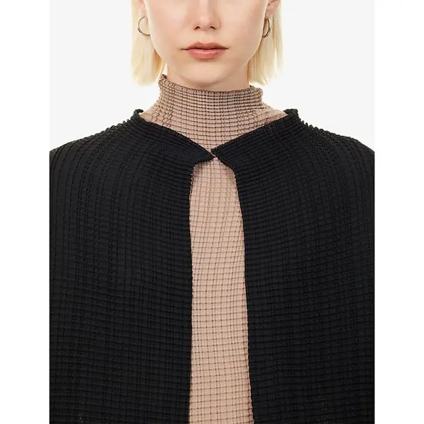 Issey Miyake Wooly Pleats Knit Cardigan