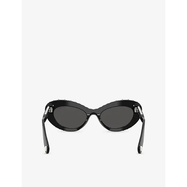 SWAROVSKI Cat-eye Acetate Sunglasses - Black