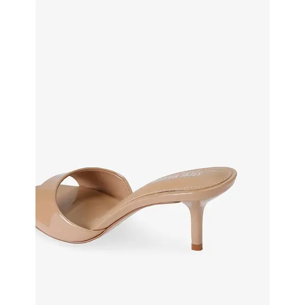 Steve Madden Kendrick Patent Leather Heeled Mules - Camel