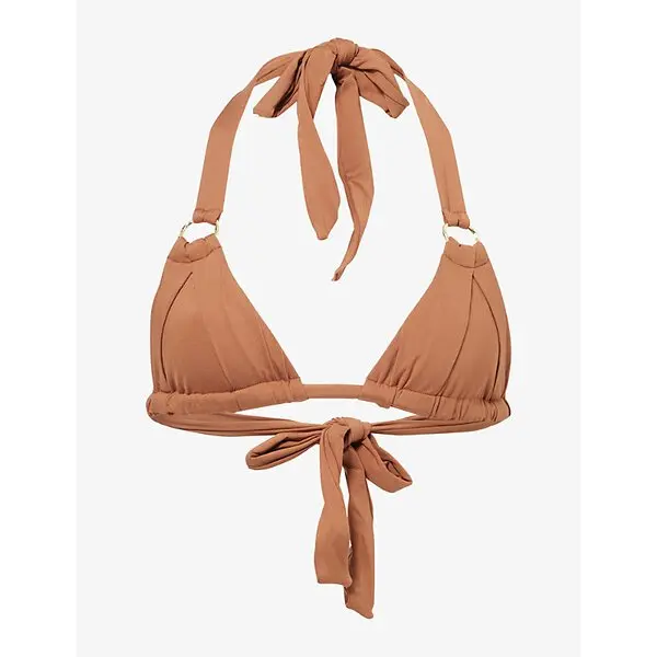 Monday Swimwear Bari Ring-hardware Bikini Top - Caramel