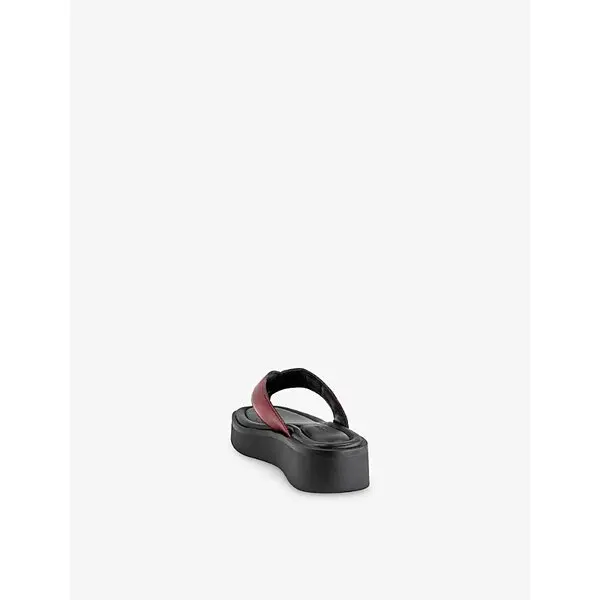 VAGABOND SHOEMAKERS Danya Platform Leather Sandals - Red