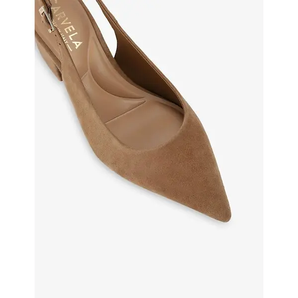 Carvela Armonia Suede Slingback Courts - Camel