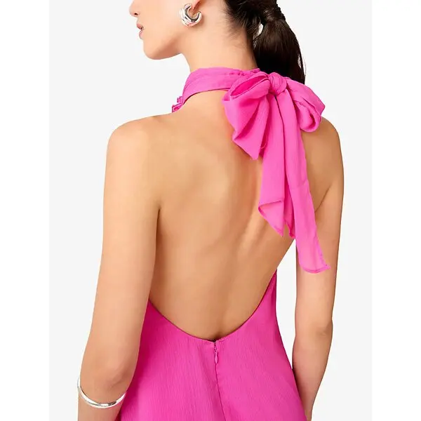 OMNES Demi Halter Woven Mini Dress
