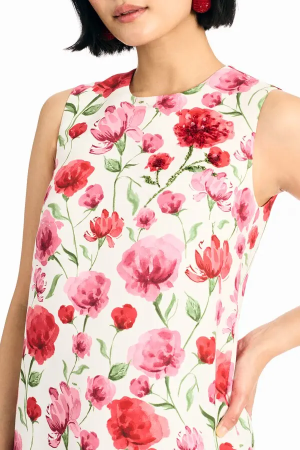 Sachin & Babi Uma Dress Print Mini Shift - Watercolor Poppies