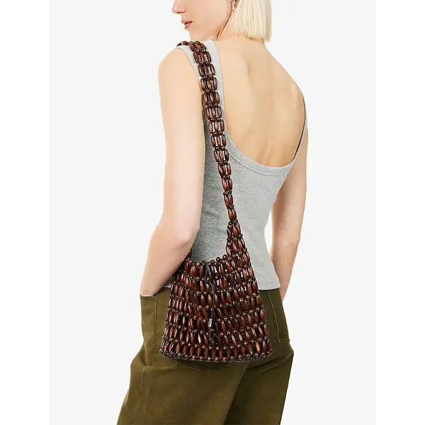 Staud Coronado Beaded Shoulder Bag