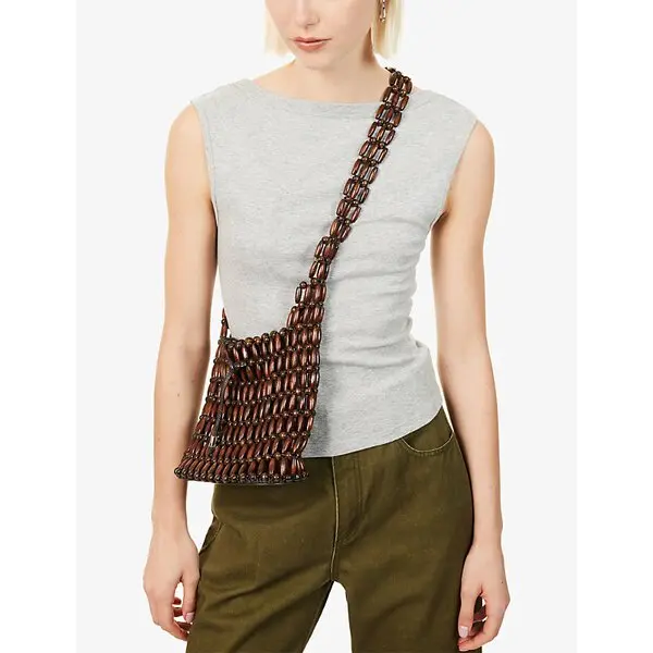 Staud Coronado Beaded Shoulder Bag