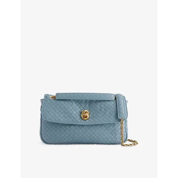 Bottega Veneta Madison Nappa Leather Shoulder Bag - Mineral Muse Brass