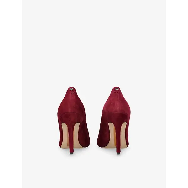 Sam Edelman Hazel Suede Pointed Toe Stiletto Courts - Wine