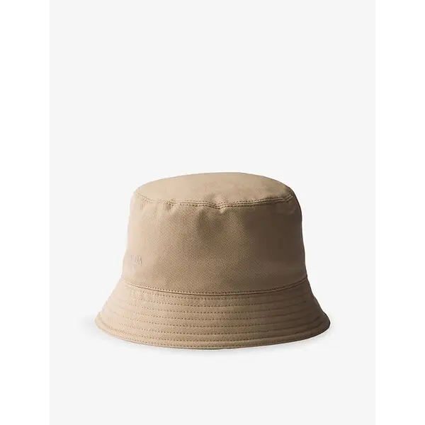 Prada Embroidered Cotton Bucket Hat - Neutral