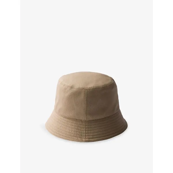 Prada Embroidered Cotton Bucket Hat - Neutral