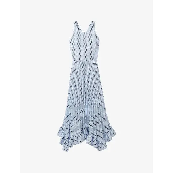 Claudie Pierlot Polka-dot Woven Midi Dress - Light Print