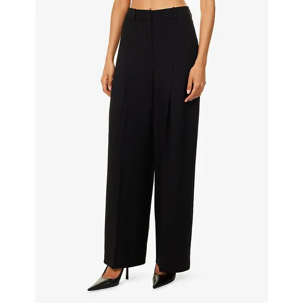 Theory Pleated Wide-leg Trousers
