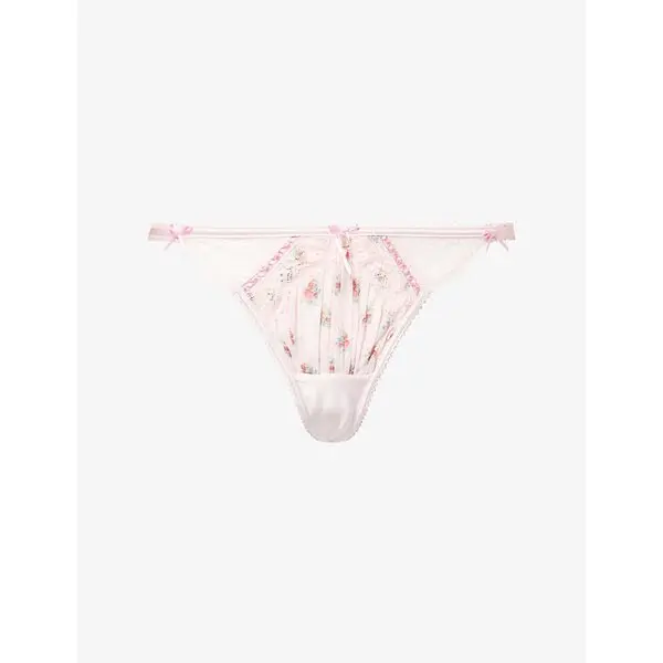 Lounge Orelia G-string Floral Lace Thong - Pink Floral