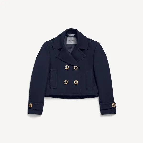 Balenciaga Cropped Peacoat