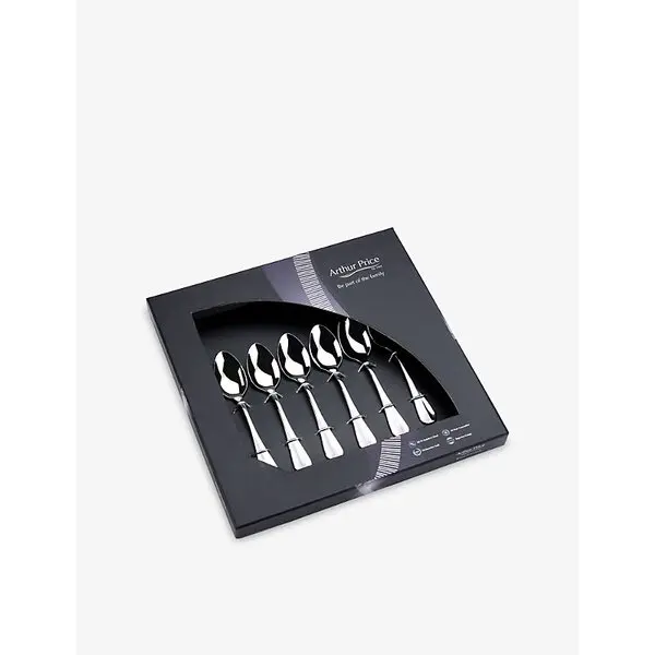 ARTHUR PRICE Kings Stainless-steel 6-piece Tea Spoon Set - Stainless Steel