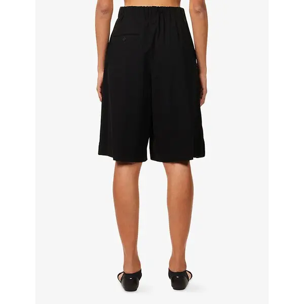 Issey Miyake Looped Draped Crop Woven Trousers