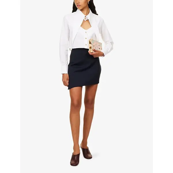 VIVIENNE WESTWOOD Asymmetric Wool Mini Skirt