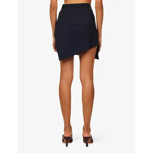 VIVIENNE WESTWOOD Asymmetric Wool Mini Skirt