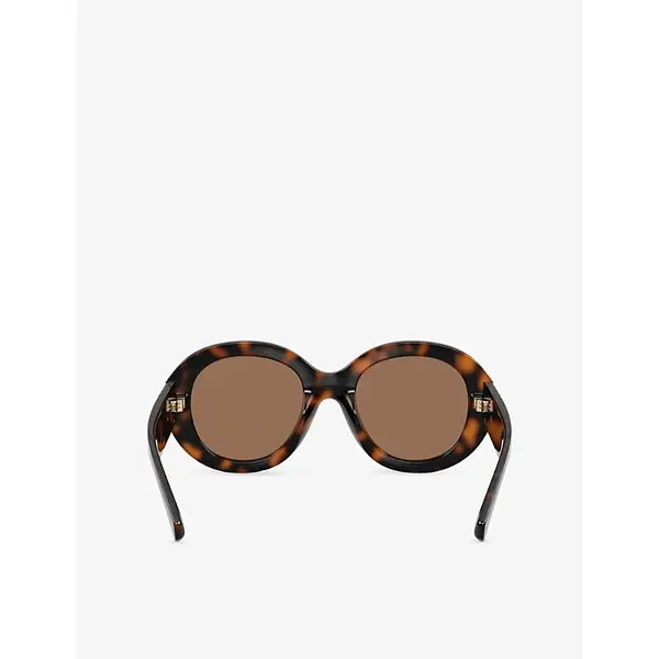 Burberry Round Frame Acetate Sunglasses - Brown