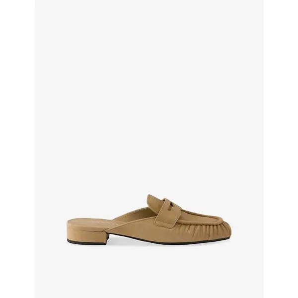 Prada Ruched Suede Mules