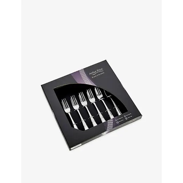 ARTHUR PRICE Dubarry Stainless-steel 6-piece Pastry Fork Set - Stainless Steel