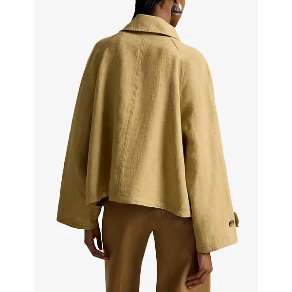Polo Ralph Lauren Relaxed Fit Linen Logo Embroidered Jacket