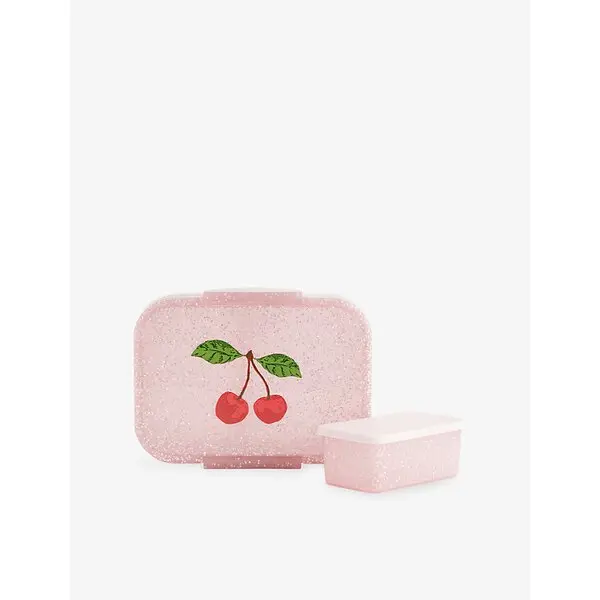 KONGES SLOJD Cherry-print Glitter Lunch Box - Cherry Glitter