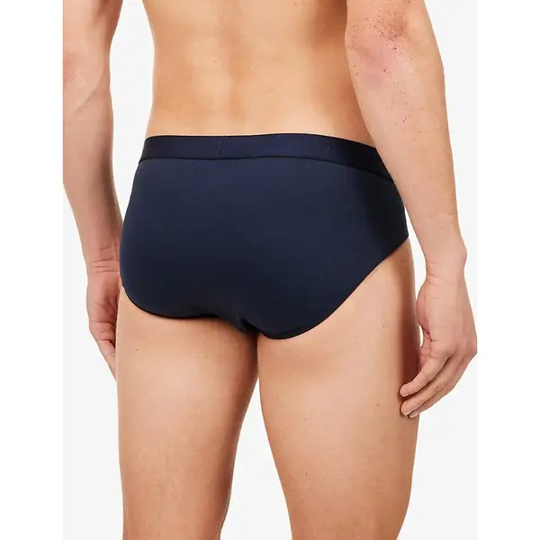 Falke Daily Comfort Pack Of Two Stretch-cotton Briefs Xxl - Midnight