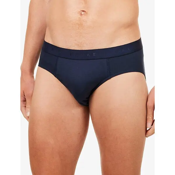 Falke Daily Comfort Pack Of Two Stretch-cotton Briefs Xxl - Midnight