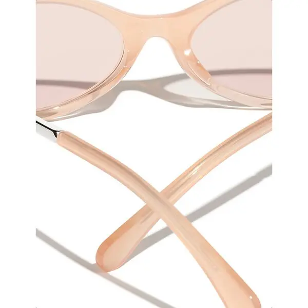 Chanel Oval-frame Acetate Sunglasses - Brown
