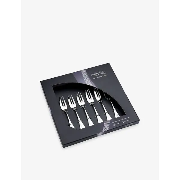 ARTHUR PRICE Baguette Stainless-steel 6-piece Pastry Fork Set - Stainless Steel