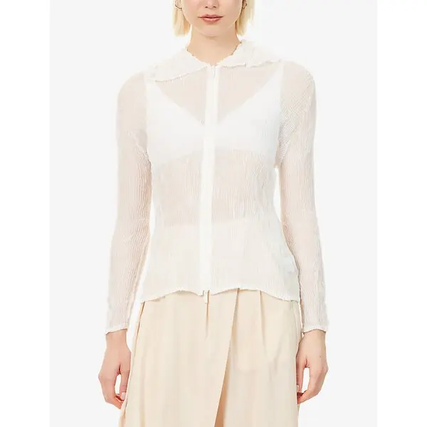 Issey Miyake Pleated Zip-through Shirt