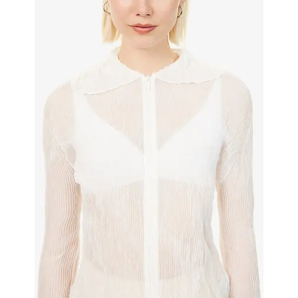 Issey Miyake Pleated Zip-through Shirt