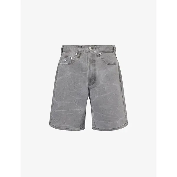 Obey Bigwig Baggy Denim Shorts - Black