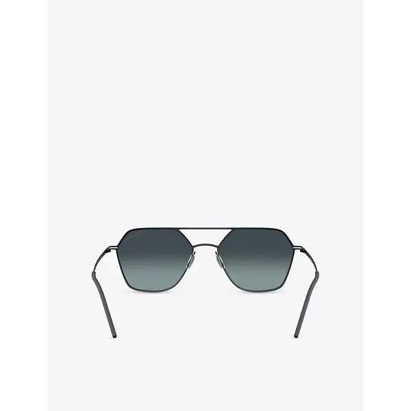Giorgio Armani Square Frame Metal Sunglasses - Blue