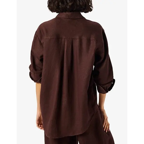 Whistles Relaxed Fit Linen Shirt